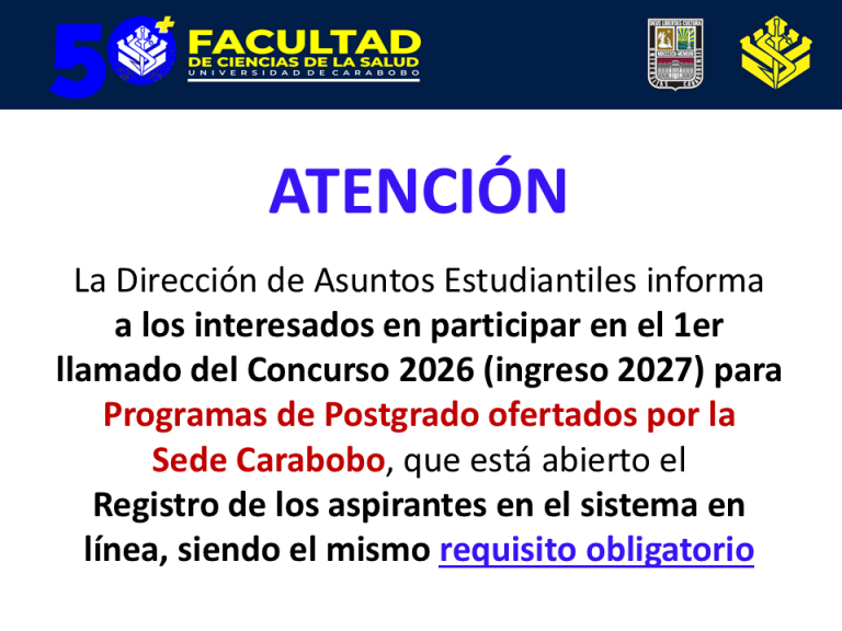 Concurso 2026 a Programas de Postgrado - FCS